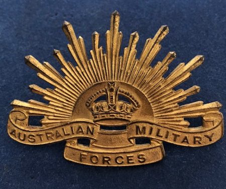 Australian Military Forces Brass Rising Sun Hat Badge (1948-53) (KC ...