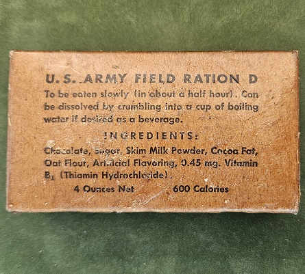 World War 2 Ration Pack – US Army Field Ration D (Hershey Chocolate ...
