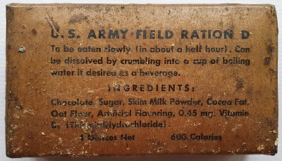 World War 2 Ration Pack – US Army Field Ration D (Hershey Chocolate ...