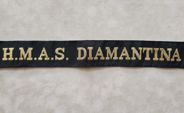 RAN Tally Band – HMAS Diamantina – Welcome to Australian Militaria Sales