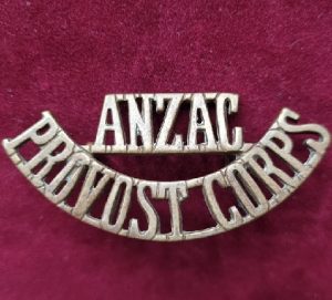 ANZAC PROVOST CORPS – Brass Shoulder Title (World War 1) – Welcome to ...