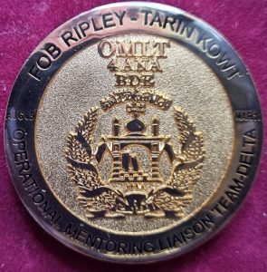 Challenge Coin – FOB Ripley – Tarin Kowt Aug 09 – Mar 10 (OMNT 4 ANA ...