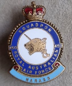 RAAF – No. 450 Squadron lapel badge – Welcome to Australian Militaria Sales