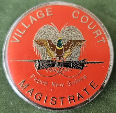 PNG Village Court Magistrate Badge – Welcome to Australian Militaria Sales