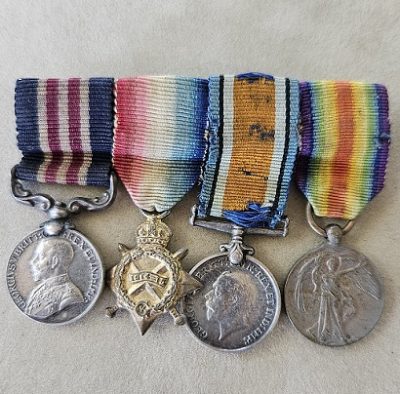 Contemporary Mini Medals Set of 4 + Ephemera MM (GV)/1914-15 Star/BWM ...